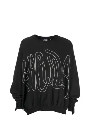 HACULLA. Embroidered-logo Oversized Sweatshirt - Black