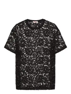 Valentino Garavani Semi-sheer Lace T-shirt - Black