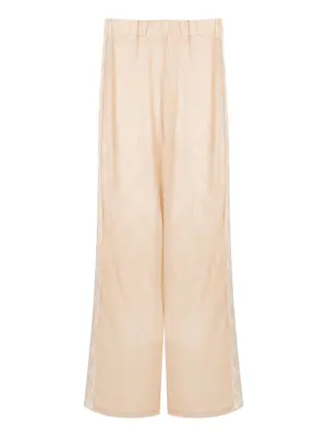 OLYMPIAH Lace-trim Wide-leg Trousers - Neutrals
