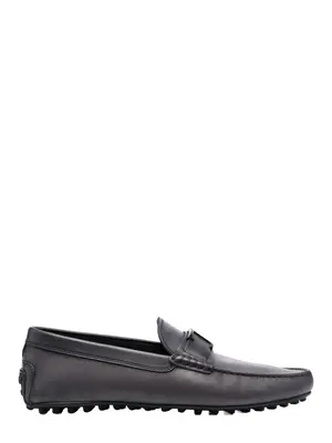 TOD'S T-timeless City Leather Loafers - Grey