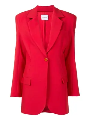 OLYMPIAH Single-breasted Tailored Blazer - Red