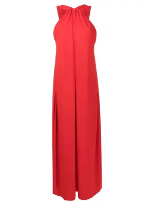 OLYMPIAH Scoop-back Maxi Dress - Red