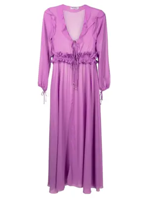 OLYMPIAH Ruffled Maxi Dress - Purple