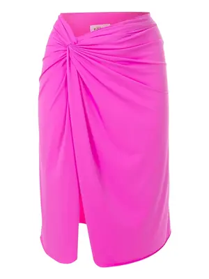 AMIR SLAMA Asymmetric Gathered-detail Skirt - Pink