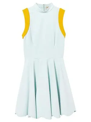 Emilio Pucci Sleeveless Flared Dress With Contrasting Trim - Blue