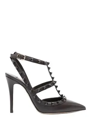 Valentino Garavani Rockstud 100mm Pointed-toe Pumps - Brown
