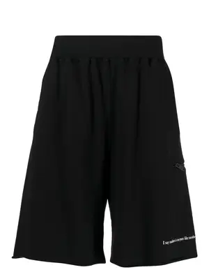 UNDERCOVERISM Slogan-print Track Shorts - Black