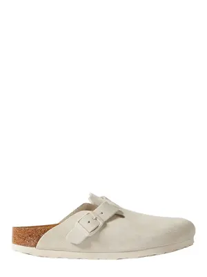 BIRKENSTOCK Birkenstock Boston Suede Clogs White
