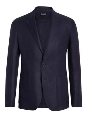 ZEGNA Zegna Pure Linen Single-Breasted Jacket