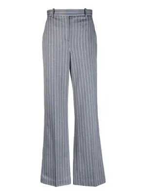 CIRCOLO 1901 Pinstriped Flared Trousers - Blue