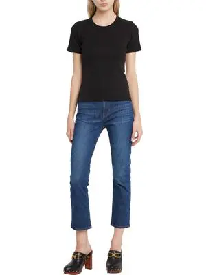 Veronica Beard Pruitt Crewneck Tee Black