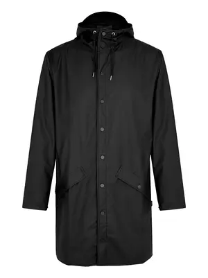 Rains Waterproof Long Raincoat - Black
