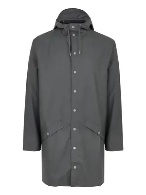 Rains Waterproof Long Raincoat Grey