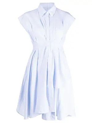JNBY Ruffled Cotton Dress - Blue