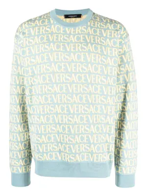 Versace Allover Jumper - Blue