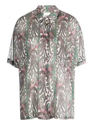 Isabel Marant Bilya Oversized Paisley-print Shirt - White