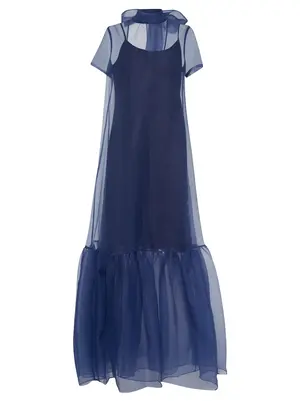 Staud Calluna Organza Gown - Blue