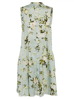 ERDEM Erdem Soleil Floral Cotton Poplin Minidress