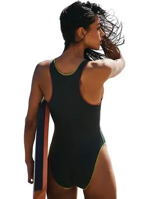 IT'S NOW COOL Contour Solid One-Piece Surf Suit Admiral