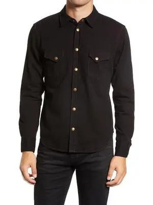 Billy Reid Denim Western Shirt - Black