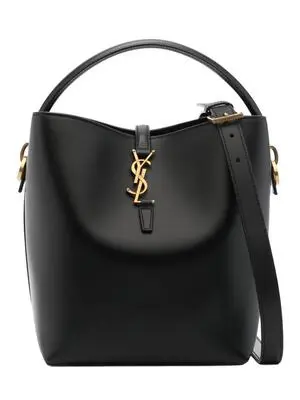 Saint Laurent Le 37 Leather Bucket Bag - Black