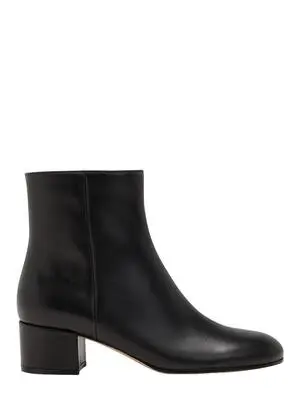 GIANVITO ROSSI Leather Ankle Boots - Black