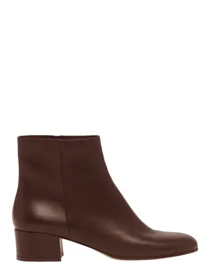 GIANVITO ROSSI Leather Ankle Boots - Brown