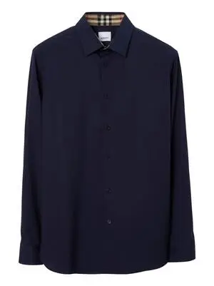 Burberry Equestrian Knight Long-sleeve Shirt - Blue