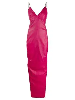Rick Owens Fitted Long Dress With Rear Slit - Pink