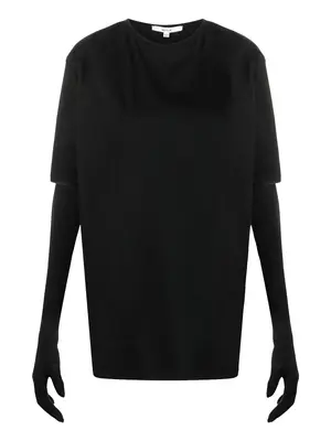 MANURI Glove-sleeve T-shirt - Black