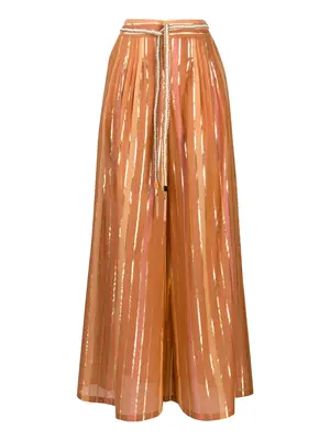 Zimmermann Striped Wide-leg Trousers - Orange