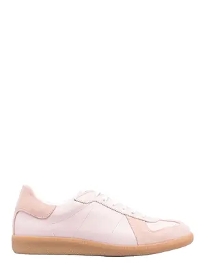 SCAROSSO Tilda Panelled Leather Sneakers - Pink