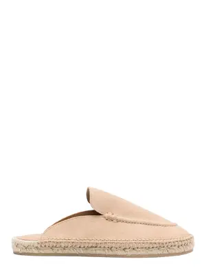 SCAROSSO Suede Jute-sole Espadrilles - Neutrals