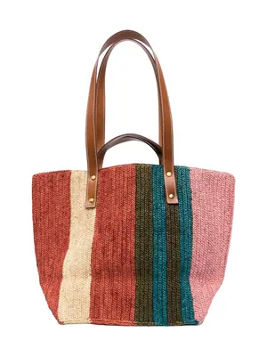 Colville Little Sister Raffia Tote Bag - Pink