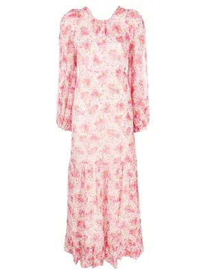 ByTiMo Floral-print Cut-out Detailing Dress - Pink