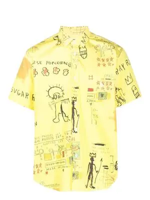 Junya Watanabe Illustration-print Cotton Shirt - Yellow
