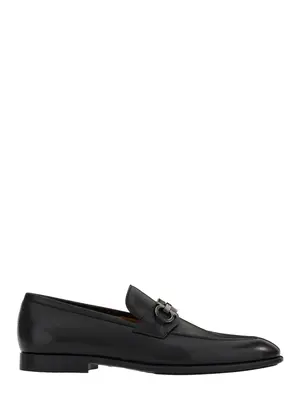 FERRAGAMO Gancini Horsebit Leather Loafers - Brown