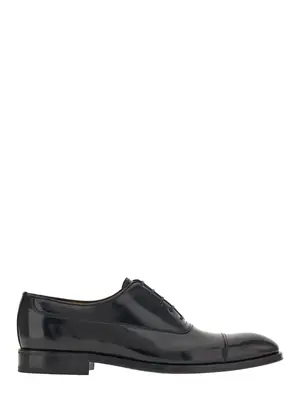 FERRAGAMO Leather Oxford Shoes - Black