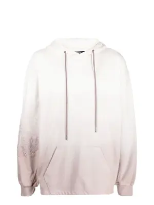 SONGZIO Gradient-effect Embroidered Hoodie - White