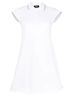 We11Done Contrast-stitching Shirt Dress - White
