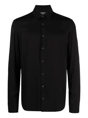 Patrizia Pepe Long-sleeved Button-up Shirt - Black
