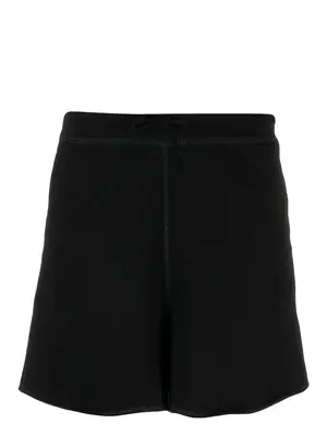 GANNI Logo-patch Short Shorts - Black