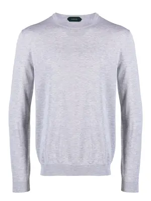 ZANONE Crew-neck Knitted Jumper - Grey