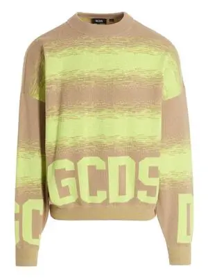 Gcds Low Band Degradè Sweater White/black