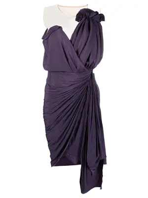 LANVIN Lanvin Draped Mid-Length Dress Purple