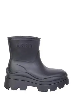 MSGM Rubber Rain Boots - Black