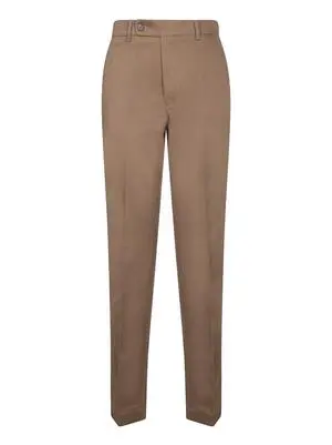 Incotex Tapered Wool Trousers - Beige