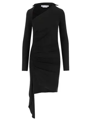 Off-White Off-White Viscose Stretch Dress Nero