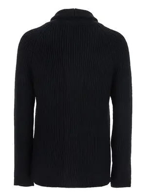 Tagliatore Knit Cardigan With V-neck - Black