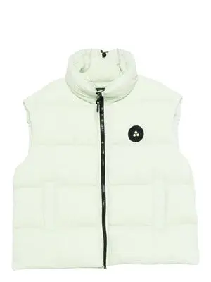 Peuterey Padded High-neck Vest With Zip - Green
